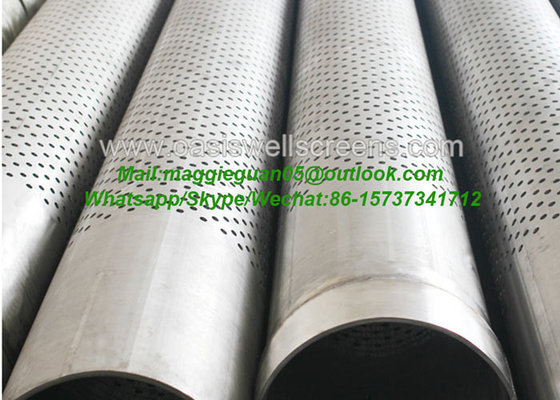 strong strength  API J55 casing perforated pipes with unfiorm and smooth holes
