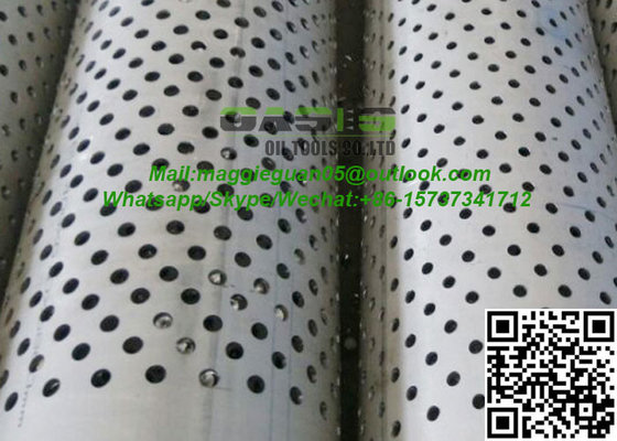 API K55 Steel Round Hole Perforated Screen Pipe Used In Petroleum