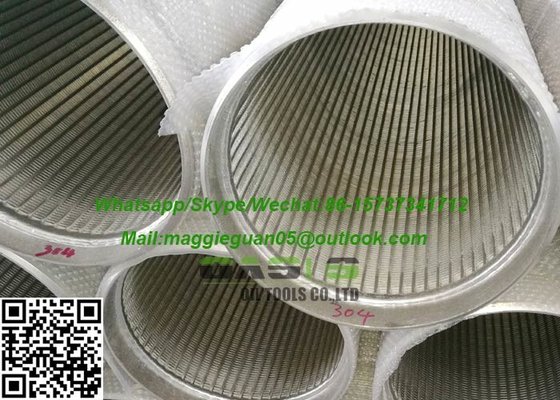 SUS 304, 316l, Wedge Screen Filter Tube Pipe size of 9-5/8 Water Well Screen