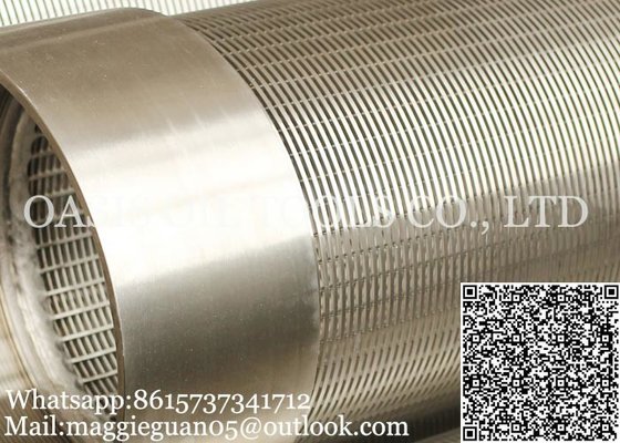 304 316L 6 inch water well screen Pipe Vee type Johnson wedge wire screen