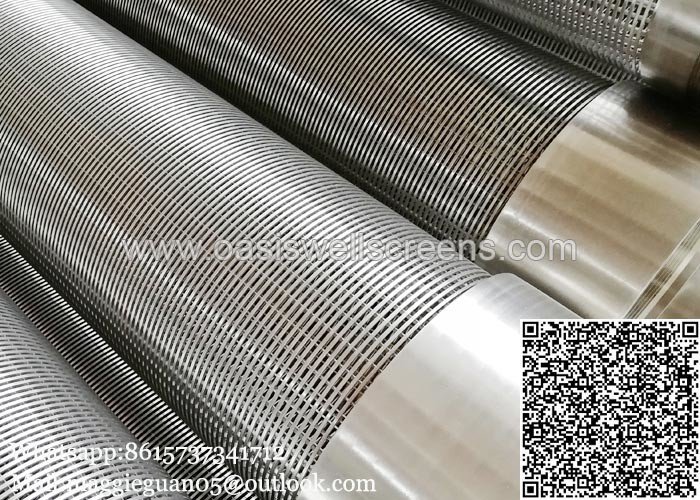 v shaped wedge wire wrapped stainless steel screen filter mesh/water well slot screen