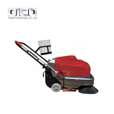 P100A Street Floor Cleaning Machine Battery Powered Walk Behind Parking Lot Sweeper