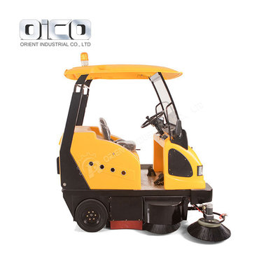 OICO E800W Pavement Cleaning Machine Ride-On Floor Sweeper With Front Windshield