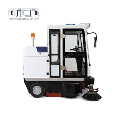 OICO E800FB Industrial Fully Enclosed Cab Floor Sweeper Electric Automatic Vacuum Road Cleaning Machine