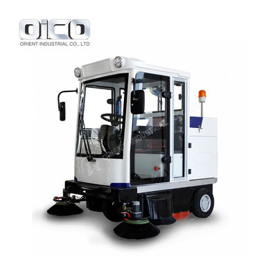 OICO E800FB Industrial Fully Enclosed Cab Floor Sweeper Electric Automatic Vacuum Road Cleaning Machine
