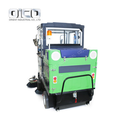 OICO E800FB Industrial Fully Enclosed Cab Floor Sweeper Electric Automatic Vacuum Road Cleaning Machine