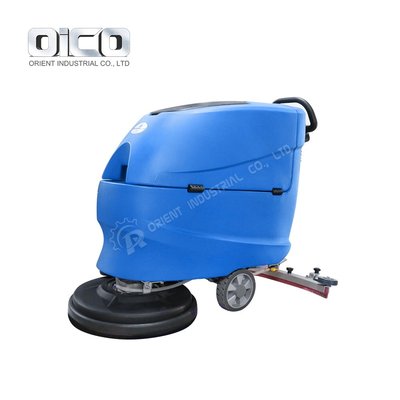 Walk behind electric automatic hand floor scrubber for large areas / electric floor scrubber