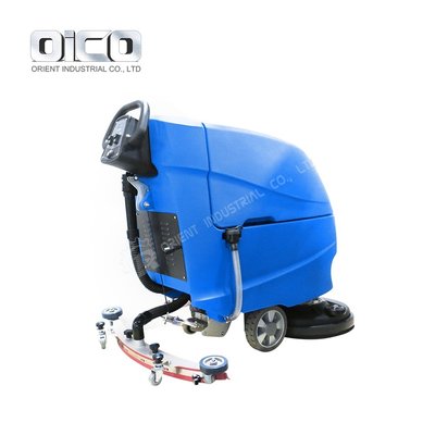 Walk behind electric automatic hand floor scrubber for large areas / electric floor scrubber