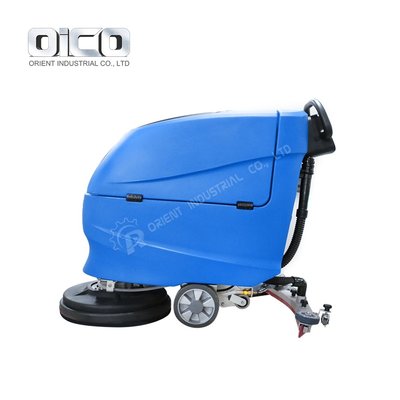 Walk behind electric automatic hand floor scrubber for large areas / electric floor scrubber
