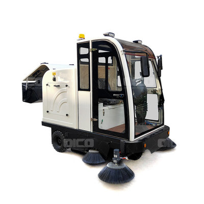 E800LD road sweeper truck  industrial sidewalk sweeper discharging sweep machine