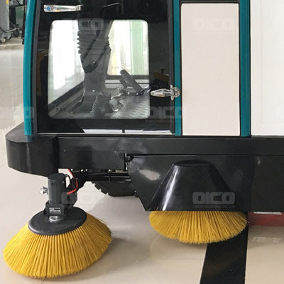 E800LD road sweeper truck  industrial sidewalk sweeper discharging sweep machine