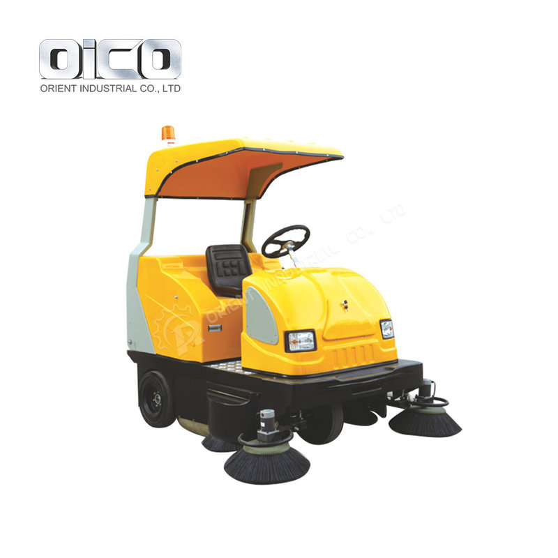 E8006 Electric Ride On Industrial Double Brushes Floor Sweeper For Road