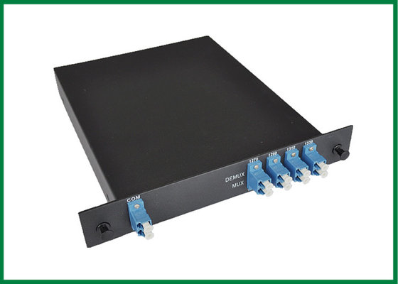 CWDM Mux Demux Optical Module , 4 Channels Dual Fiber 8 Inch LGX 1U Rack