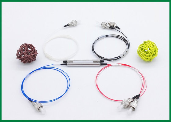 1x2 980nm Fiber Optic PLC Splitter / Optical Coupler 50 / 50 0.9mm Tube