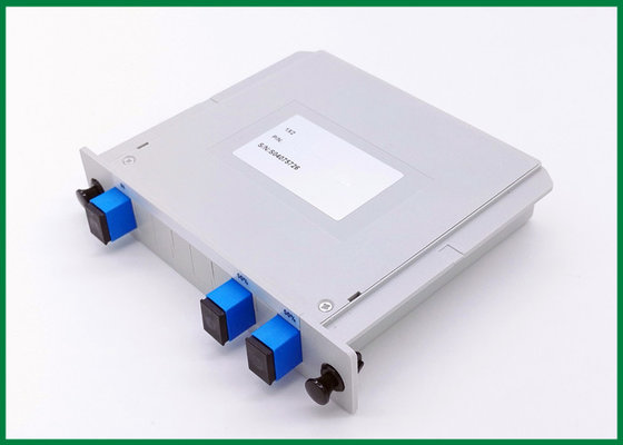 1x2 Optical Fibre Splitter , Plc Splitter Module With SC UPC Connectors / Adapters