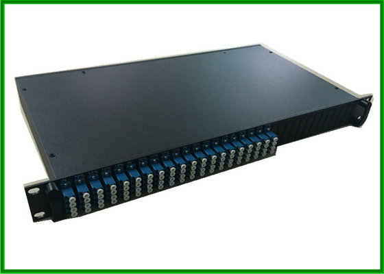 1U 19' 1*4 70:10:10:10 Rack Mount Single Mode Fiber Coupler With LC / UPC