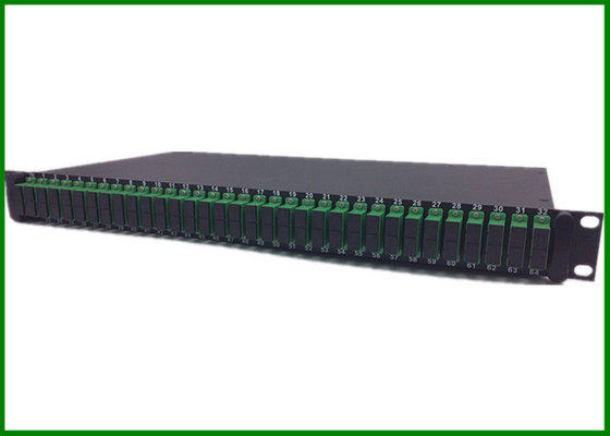 1*64 SM Fiber Optic PLC Splitter with Duplex SC/APC adaptors in 1U 19' Rack Mount