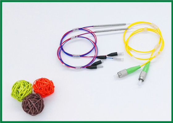 980nm 1550nm 1x2 Fused WDM / Fiber Optic WDM Splitter for Erbium Doped Fiber Amplifiers