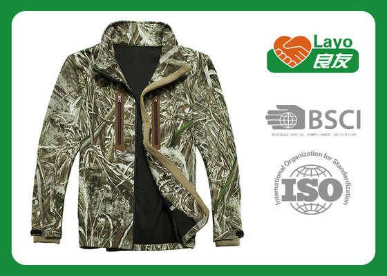 Long Sleeve Mens Waterproof Softshell Jacket For Winter / Autumn
