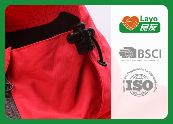 Fashionable Style Womens Windbreaker Jackets With Hood Red Color 