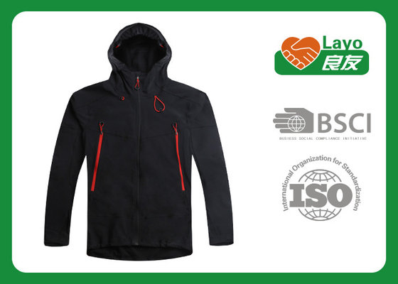 Mens Hooded Softshell Jacket , Lightweight Softshell Jacket L-078
