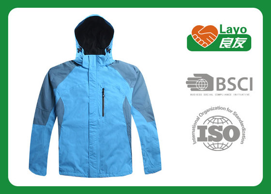 Outdoor Waterproof  Windproof Softshell Jacket With Hood 100% Nylon Material