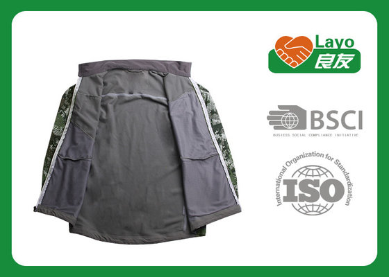 Full Zipper Running Softshell Jacket , Mens Softshell Jacket Windbreak