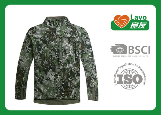 Full Zipper Running Softshell Jacket , Mens Softshell Jacket Windbreak