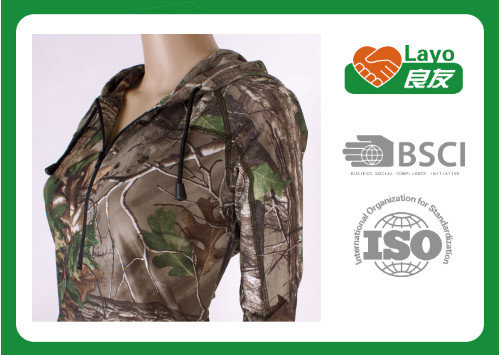 Thermal Mossy Oak Camo Hooded Sweatshirt For Winter / Spring / Fall