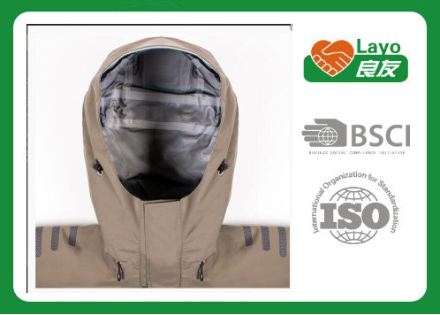 Multi Function Breathable Waterproof Rain Jacket / Coat Grey Color Rainwear
