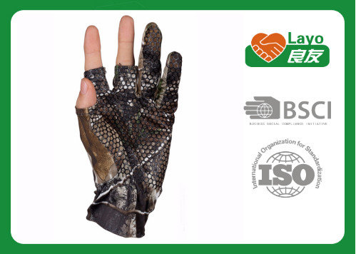 Military Camo Hunting Gloves Open Finger With Flexiable Knukle