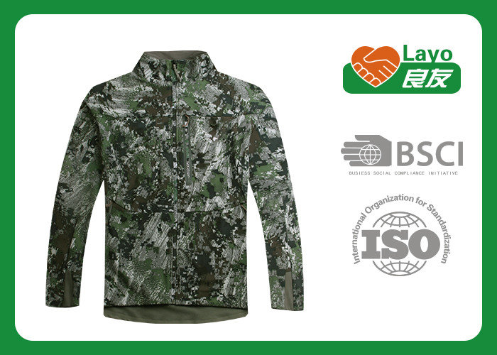 Full Zipper Running Softshell Jacket , Mens Softshell Jacket Windbreak