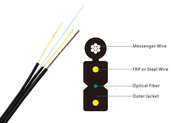 G657A LSZH Jacket Fiber Optic Drop Cable Single Mode / Multimode  PBT Loose Tube