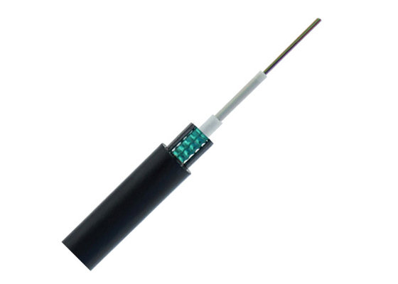 2 - 24 Cores Light Armored Outdoor Fiber Cable For Duct / Aerial PE / AT Material