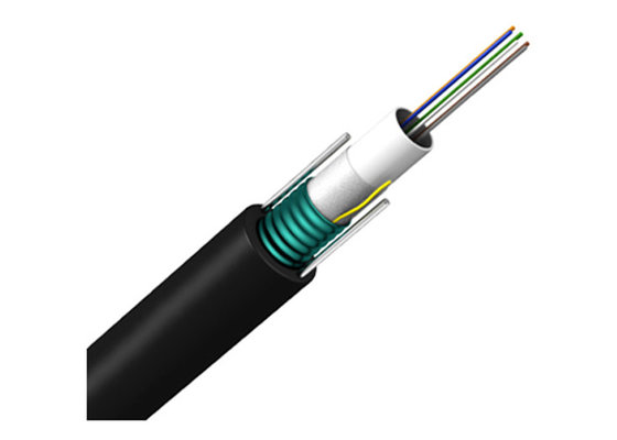 PE Sheath Fiber Optic Cable For Outdoor Use , Single Mode / Multimode Fiber Optic Cable