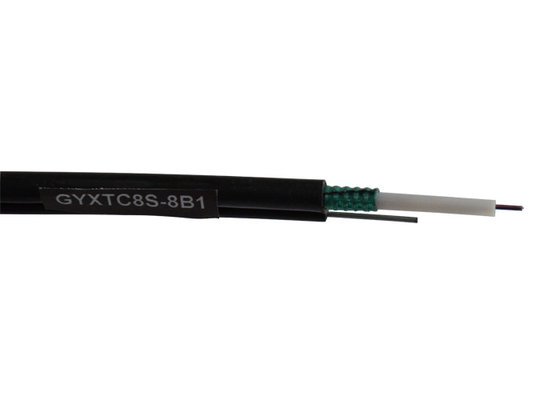 PBT Loose Tube Figure 8 Fiber Optic Cable With Steel Tape PE Sheath Material