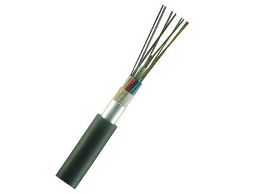 Stranded Loose Tube Duct Fiber Optic Cable With Aluminum Tape / Steel Tape
