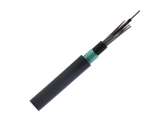 Double Sheaths Direct Burial Fiber Optic Cable For Telecom / Network Steel Tape