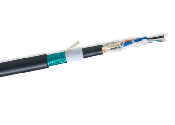 2 - 144 Core Outdoor Armored Fiber Optic Cable Single Armored Double Jacket
