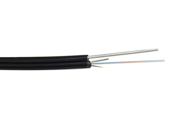 Outdoor FTTH Fiber Optic Drop Cable With Steel Wire / FRP Strength Member