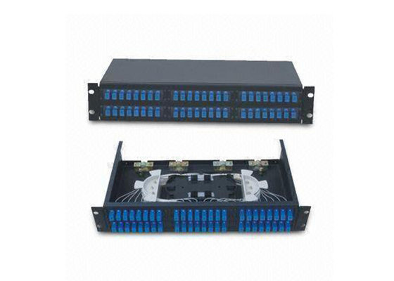 Drawer Type Fiber Optic Patch Panel , LC Simplex 96 Port Fiber Optic Panel