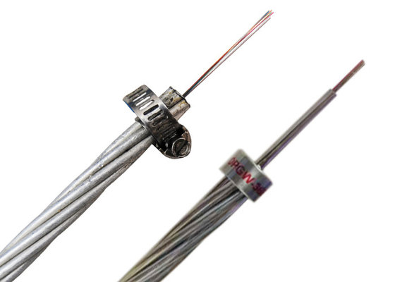 45 - 80KN RTS Optical Power Ground Wire , OPGW 36 Core Fiber Optic Cable