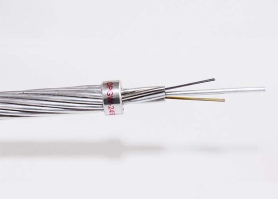 G652D OPGW Fiber Optic Cable , Overhead Ground Wire 24 Count Fiber Optic Cable