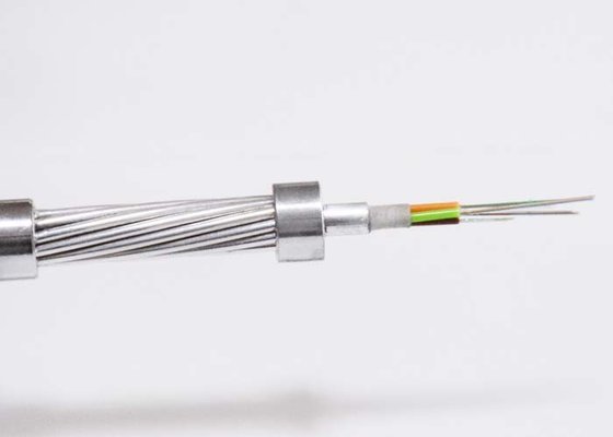 16 Core Single Mode OPGW Fiber Cable 10 - 13mm Rate Tensile Strength