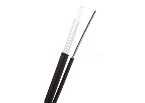 2 Core Indoor Fiber Optic Cable , FTTH Fiber Optic Network Cable FRP / Steel Wire