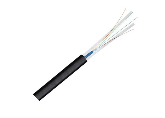 Durable Aerial Drop Cable , FRP Waterproof Fiber Optic Cable With HDPE Out Jacket