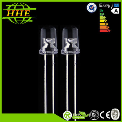 3.0 Volt - 3.6v 20mA 6500k 5mm LED Diode , Round Shape 5mm white LED for LED Display
