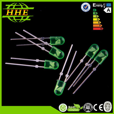 5mm Green Oval LED Diodes Used for LED Screen 3.0-3.4V 20mA