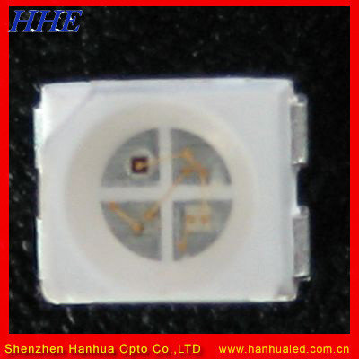 Tri-color Red Green Blue RGB SMD LED 3528 , LED Diode PLCC2 0.06W 20mA