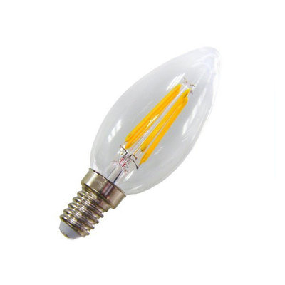 4W LED Filament Light / E14 LED Candle Bulb 35x95 mm CE ROHS SAA Approval